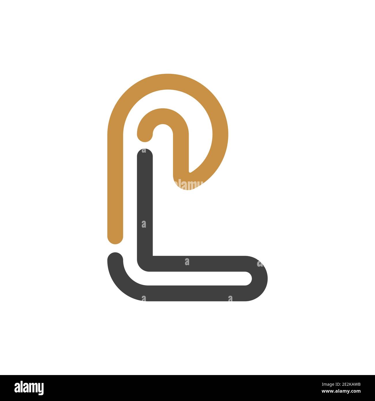 Initial lp letter logo with creative modern business typography vector ...