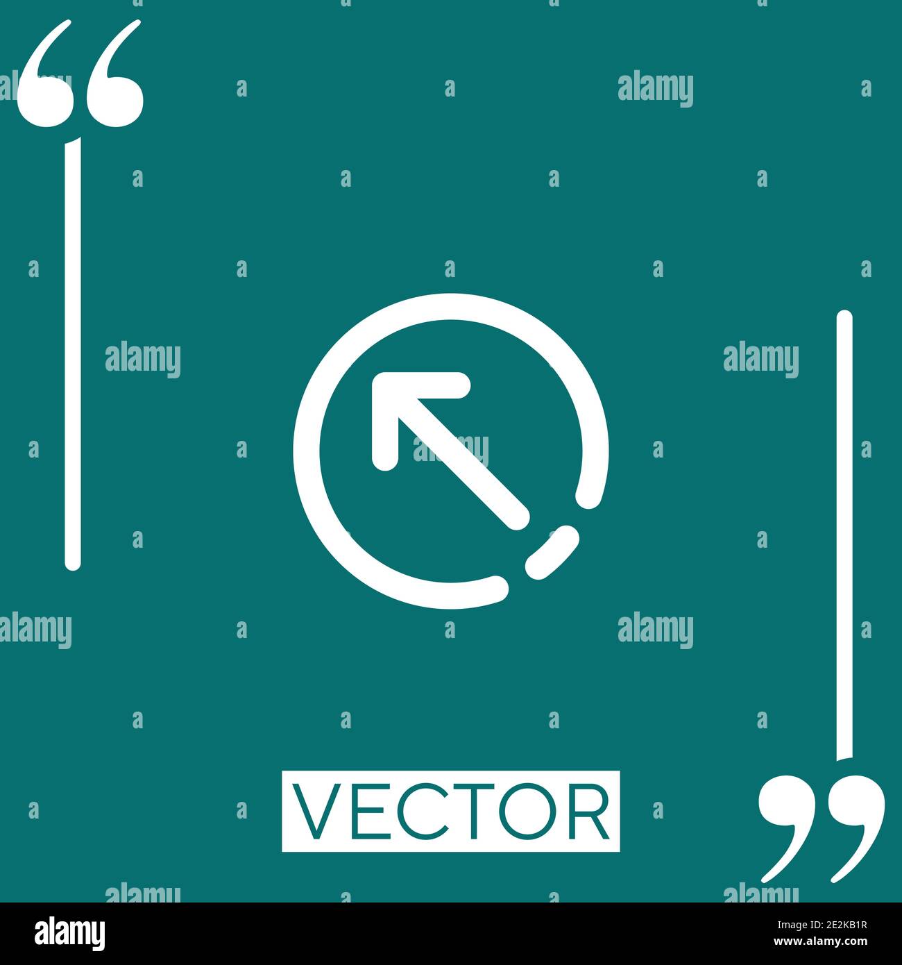 diagonal arrow vector icon Linear icon. Editable stroke line Stock ...