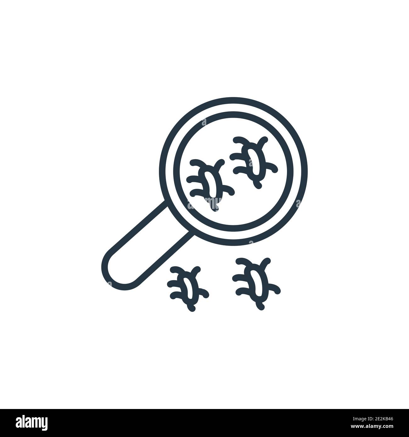 Parasite outline vector icon. Thin line black parasite icon, flat ...