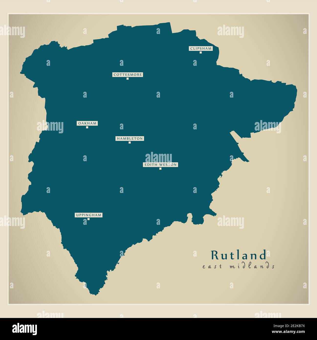 Rutland district map - England UK Stock Vector Image & Art - Alamy