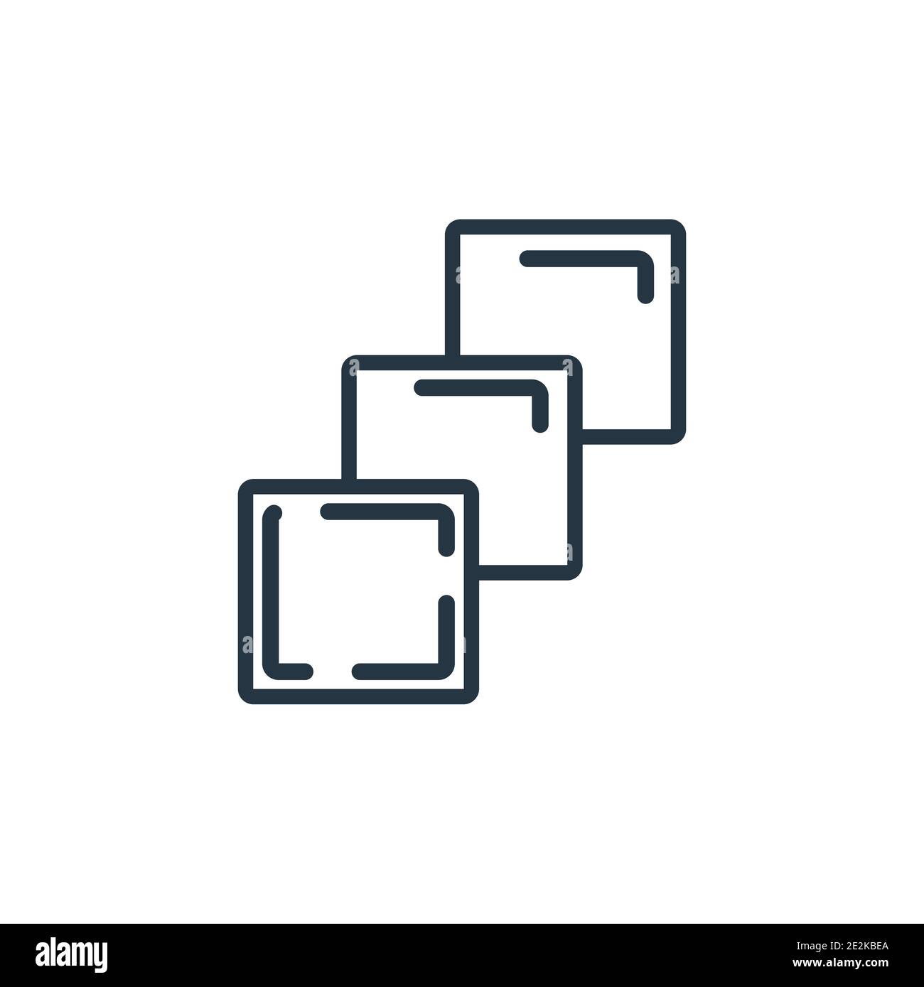 Row outline vector icon. Thin line black row icon, flat vector simple ...