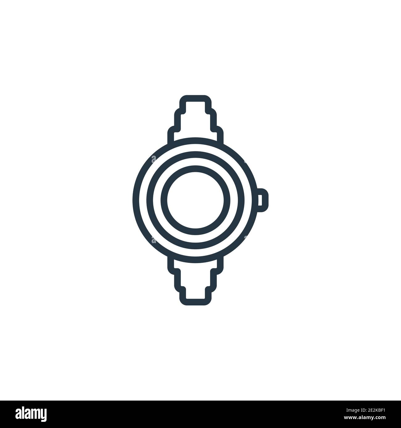 Watches outline vector icon. Thin line black watches icon, flat vector ...
