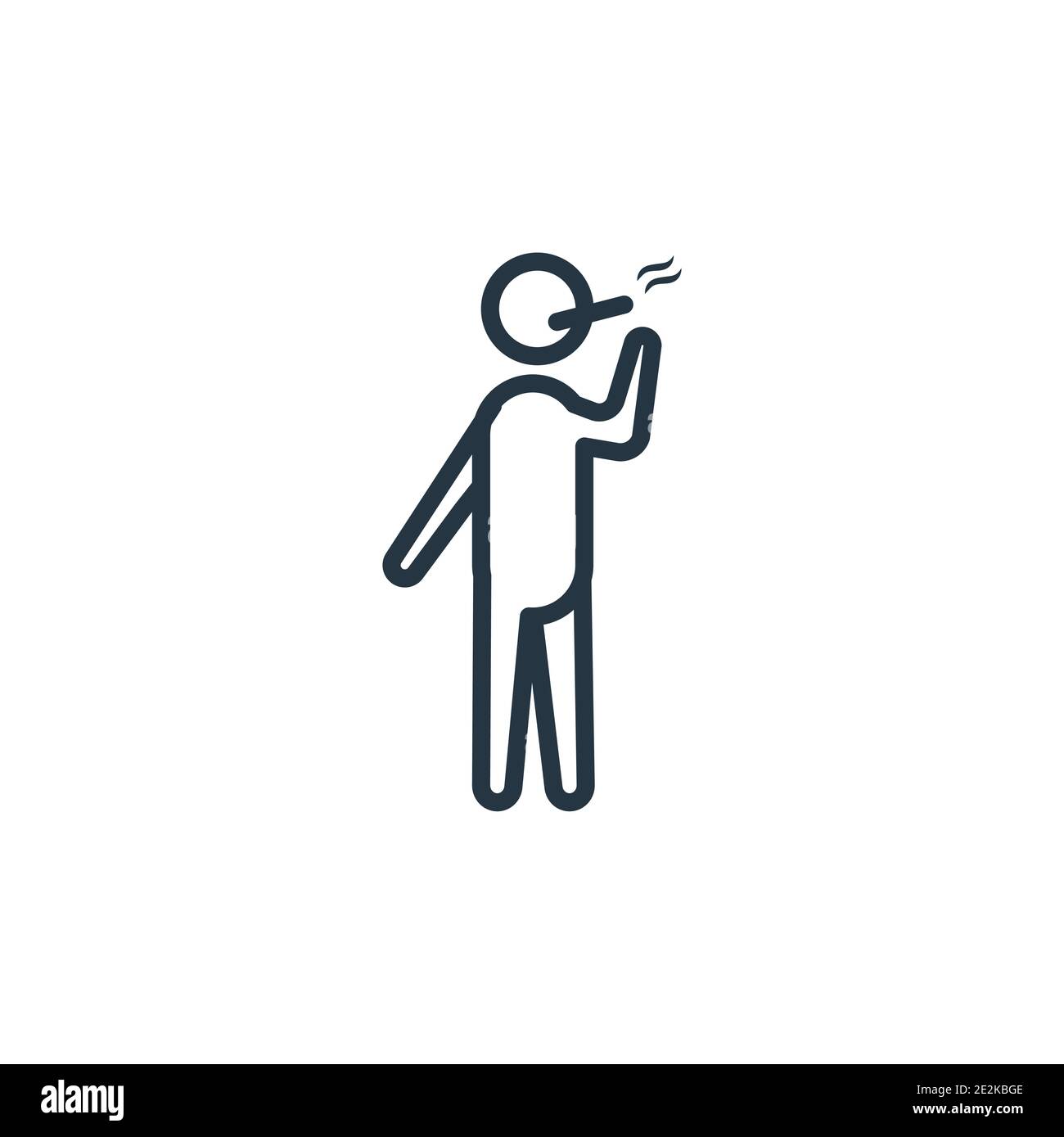 Bad human outline vector icon. Thin line black bad human icon, flat ...