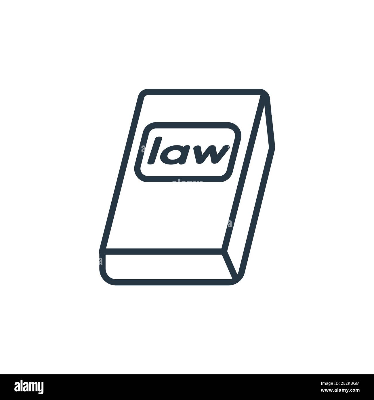 Law outline vector icon. Thin line black law icon, flat vector simple ...