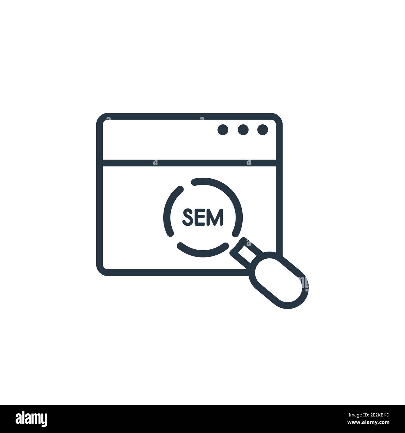 Sem outline vector icon. Thin line black sem icon, flat vector simple ...