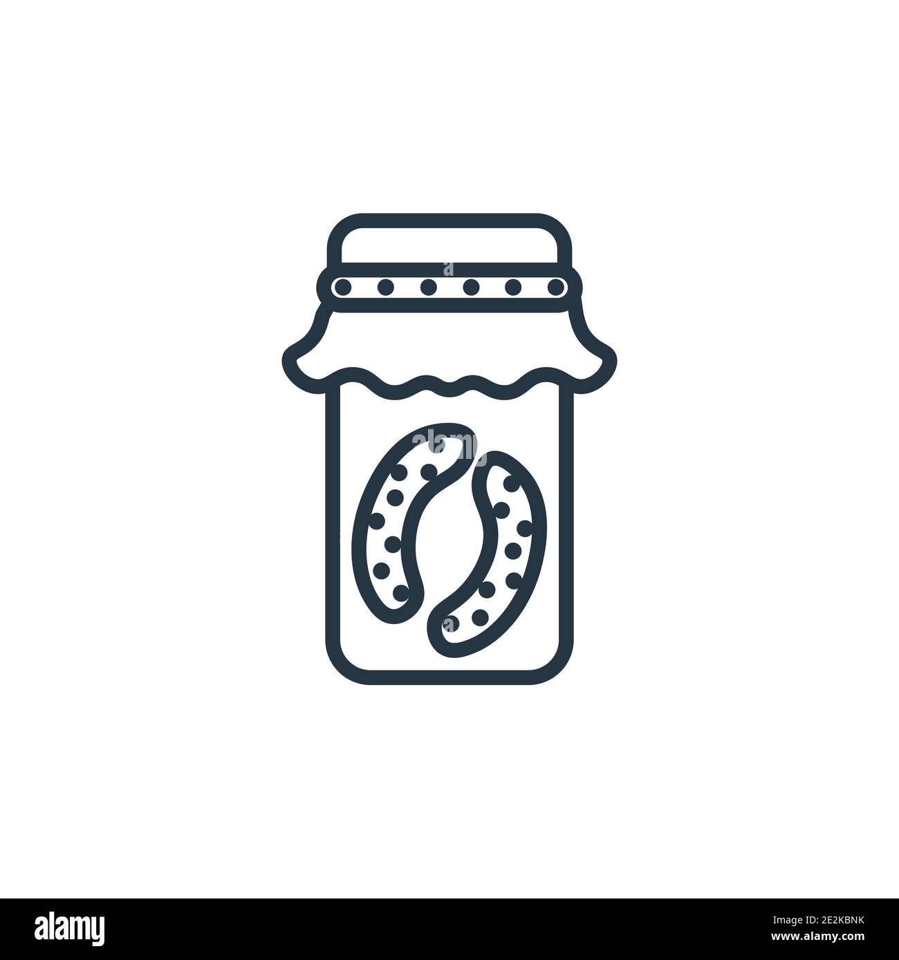 Pickles outline vector icon. Thin line black pickles icon, flat vector ...