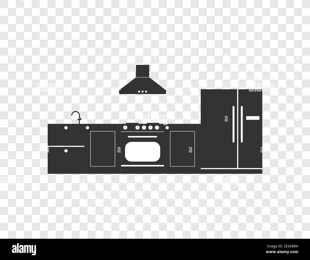 Vector illustration, flat design. Cook food kitchen icon Stock Vector ...