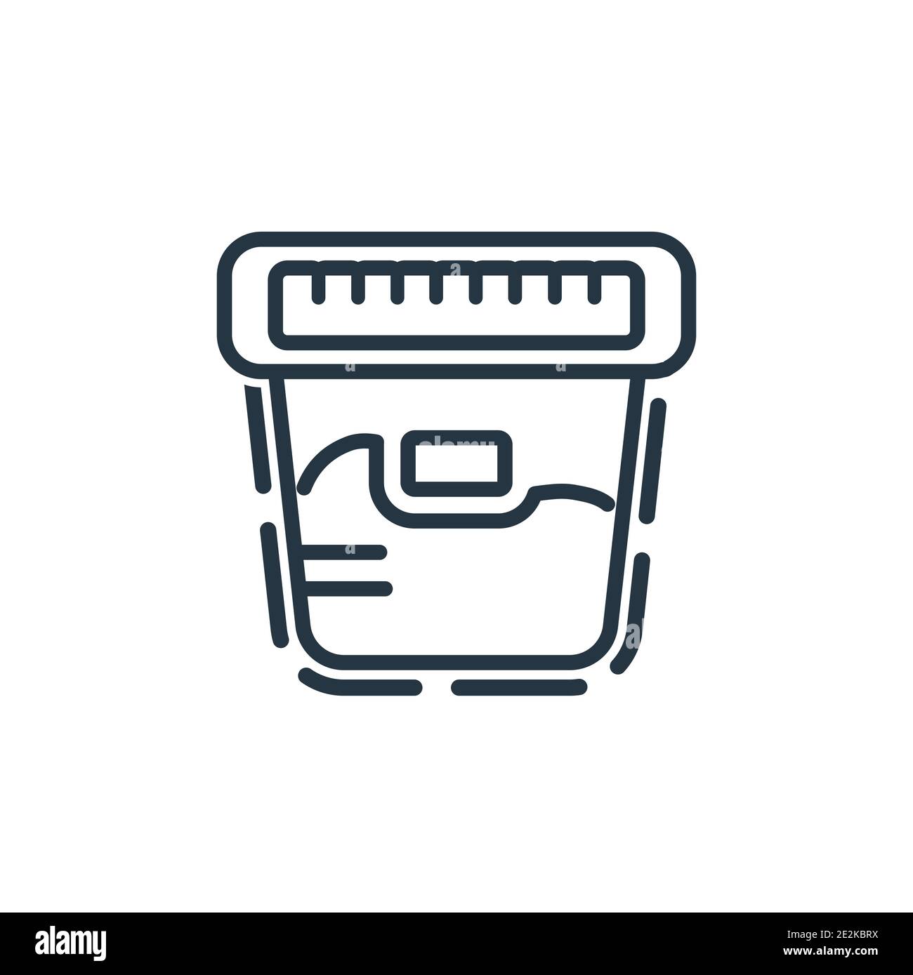 Urine test outline vector icon. Thin line black urine test icon, flat ...