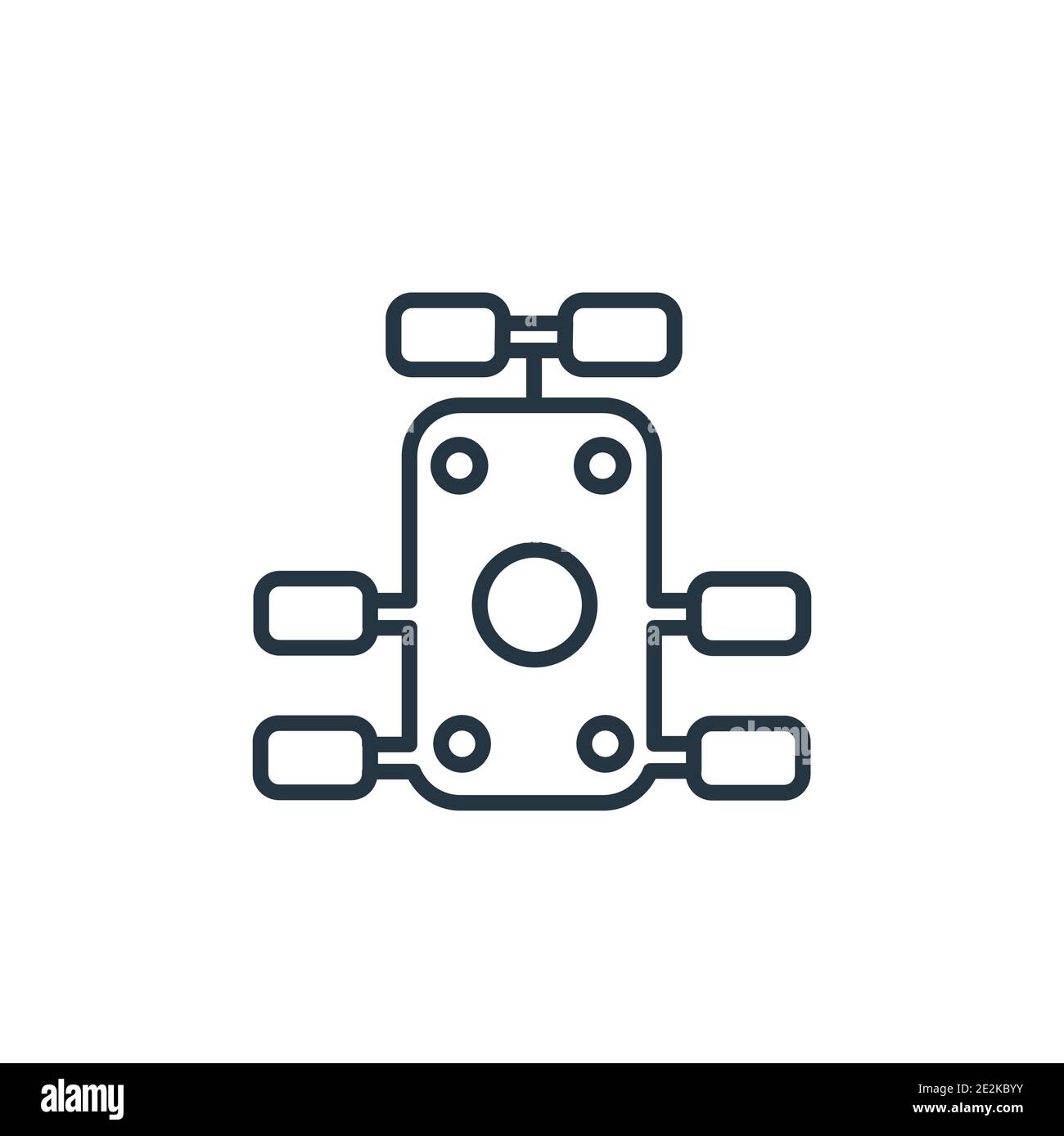 Fitness bench outline vector icon. Thin line black fitness bench icon ...