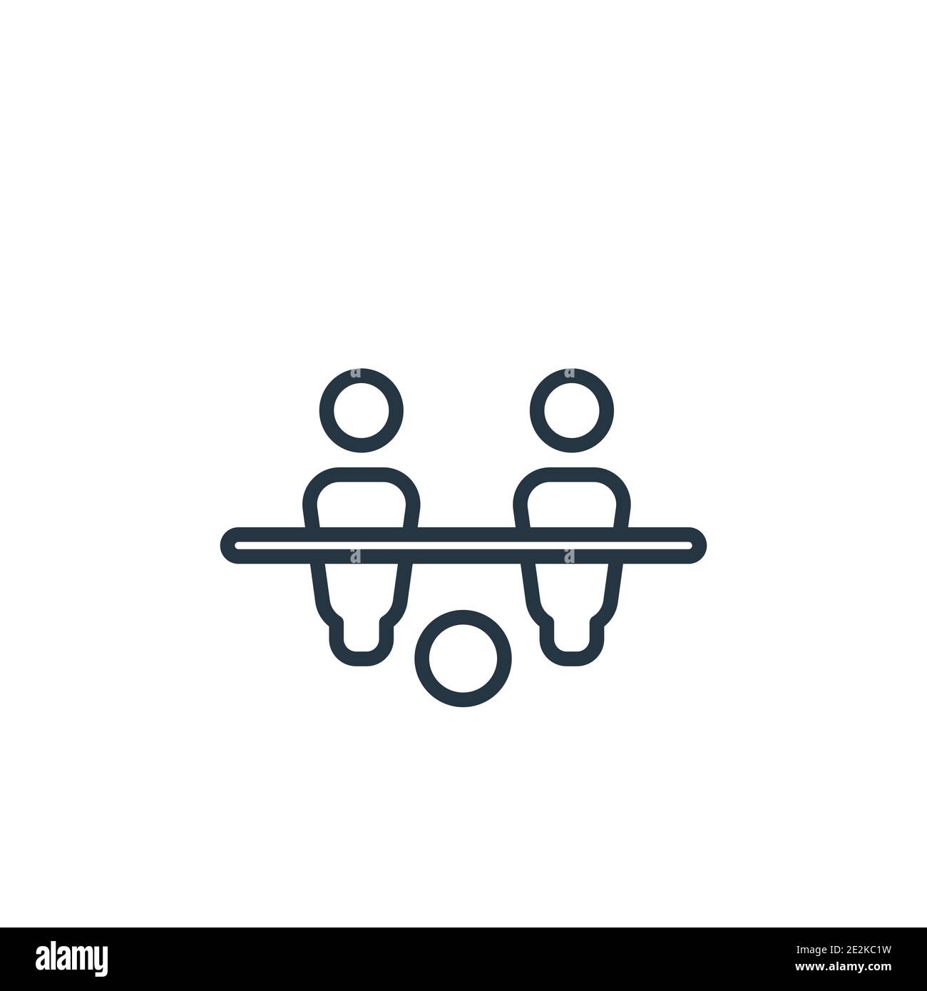 Table football outline vector icon. Thin line black table football icon ...