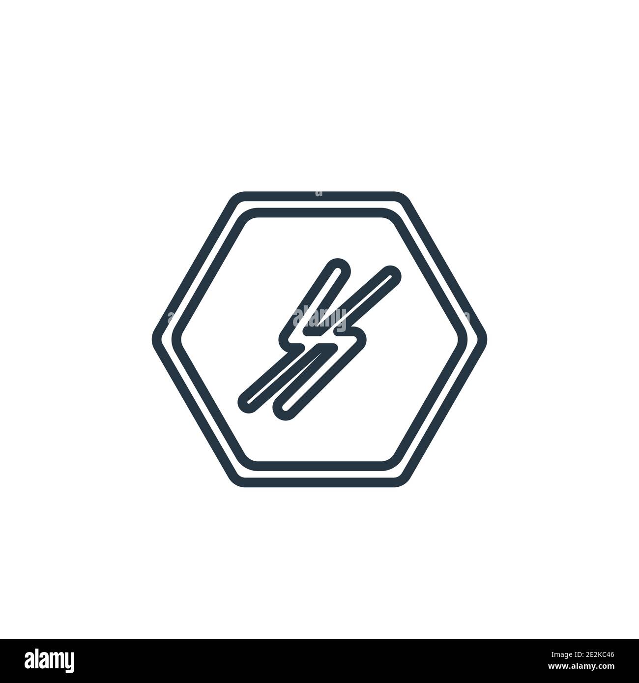 Flash off outline vector icon. Thin line black flash off icon, flat ...