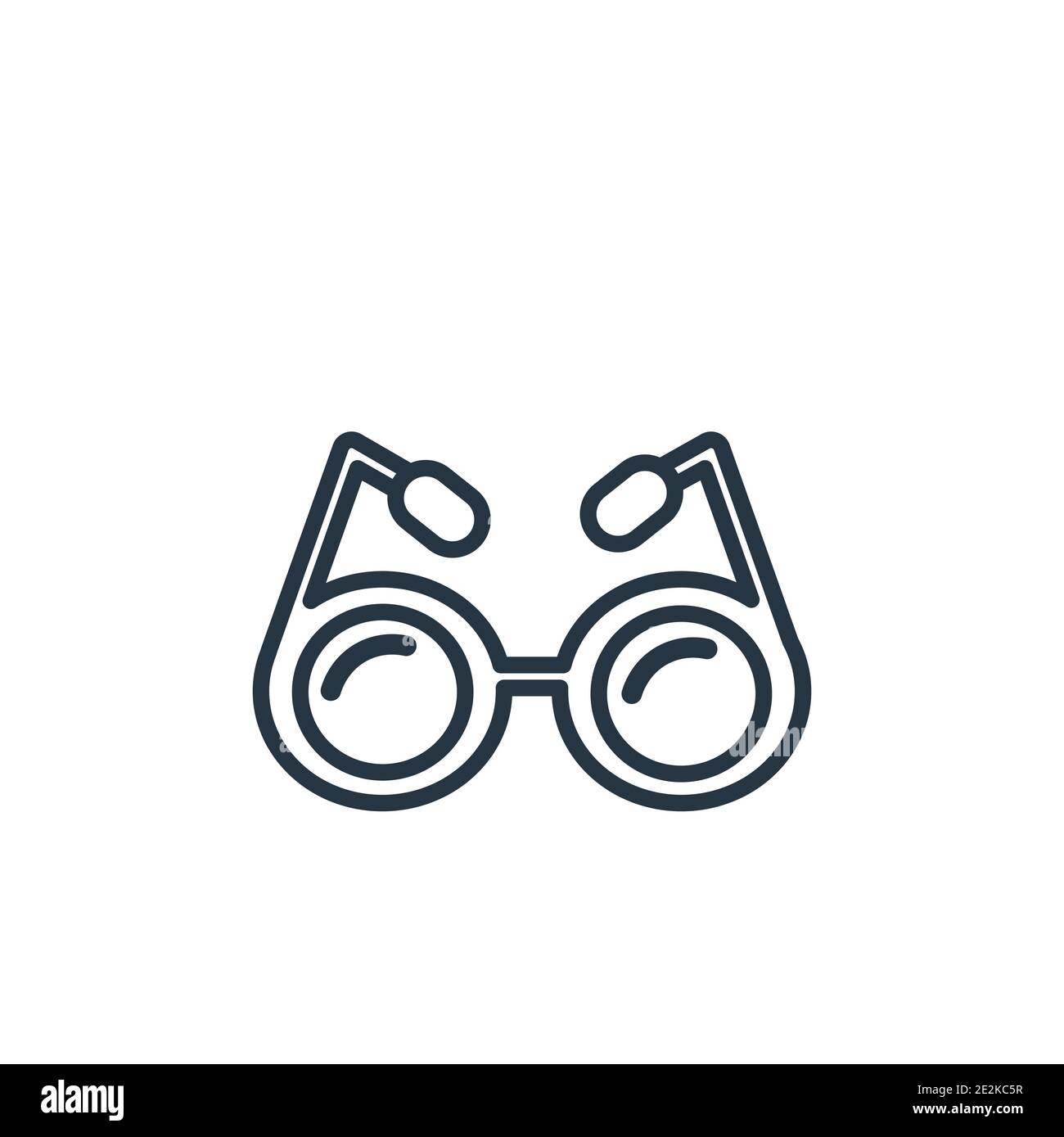 Studying glasses outline vector icon. Thin line black studying glasses ...