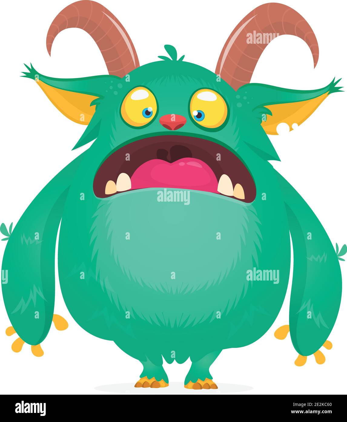 Funny cartoon monster. Vector illustration Stock Vector Image & Art - Alamy