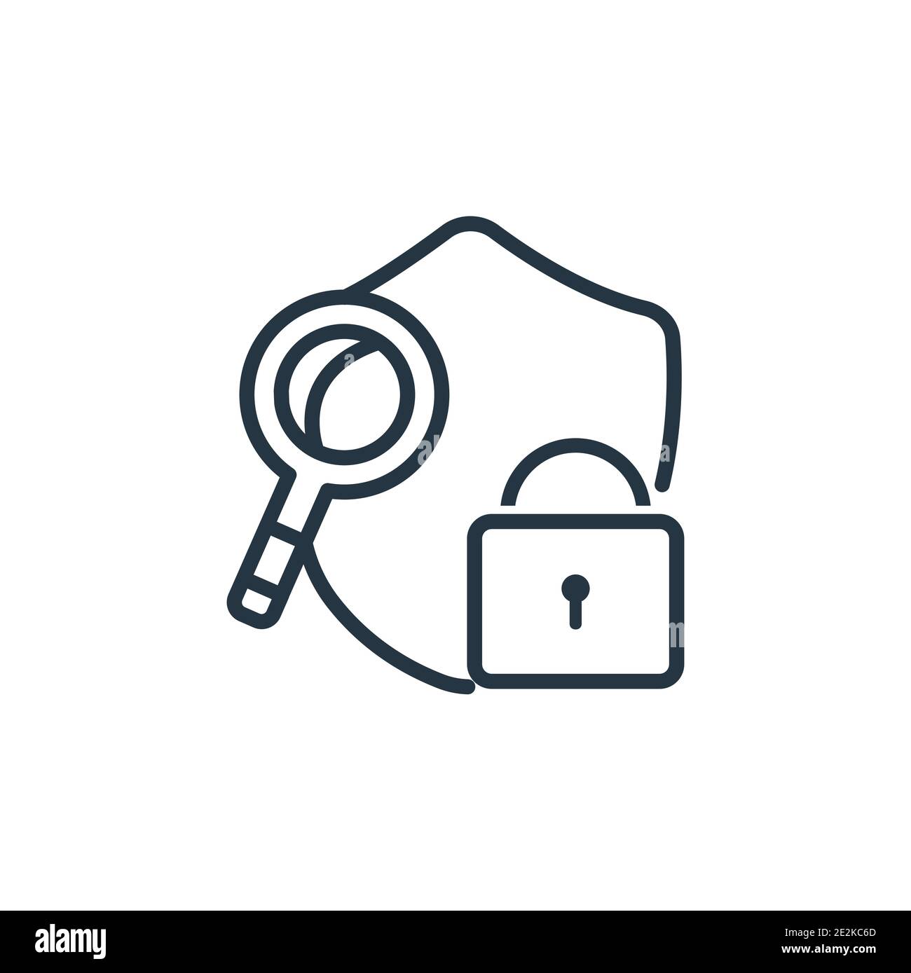 Detective outline vector icon. Thin line black detective icon, flat ...