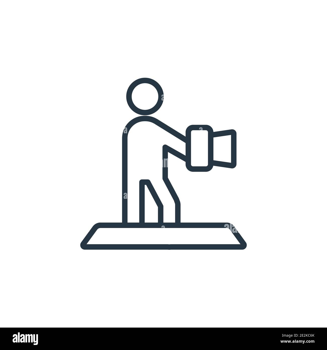 Nature photographer outline vector icon. Thin line black nature ...