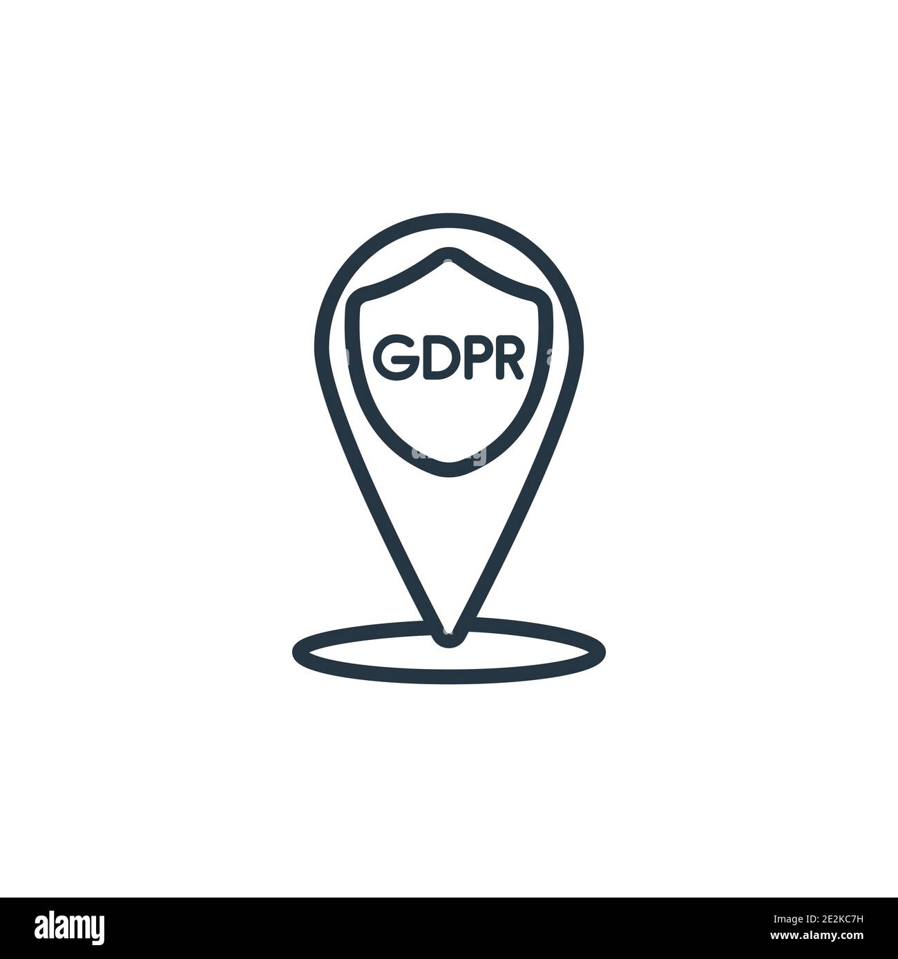 Address outline vector icon. Thin line black address icon, flat vector ...