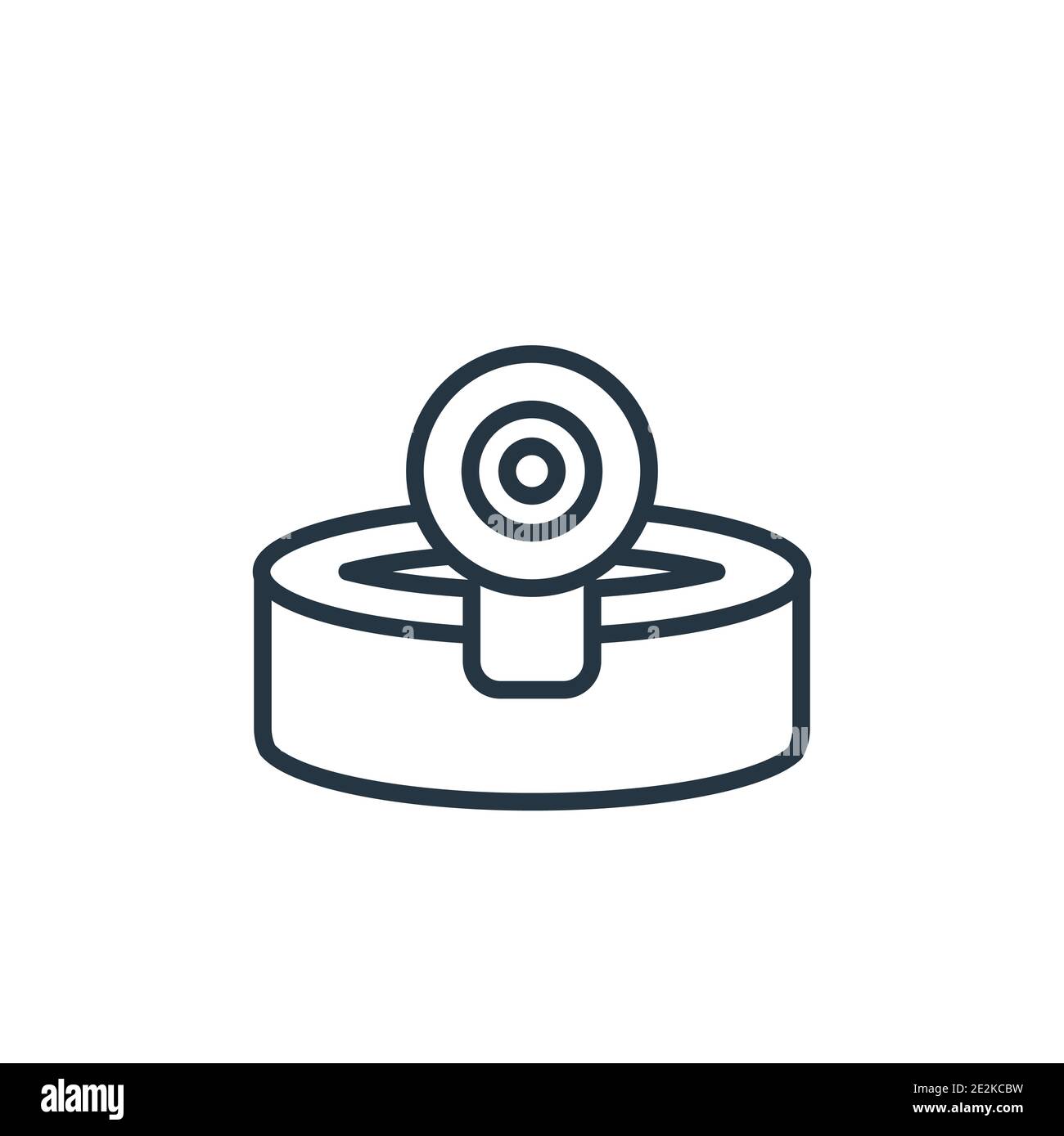 Head mirror outline vector icon. Thin line black head mirror icon, flat ...