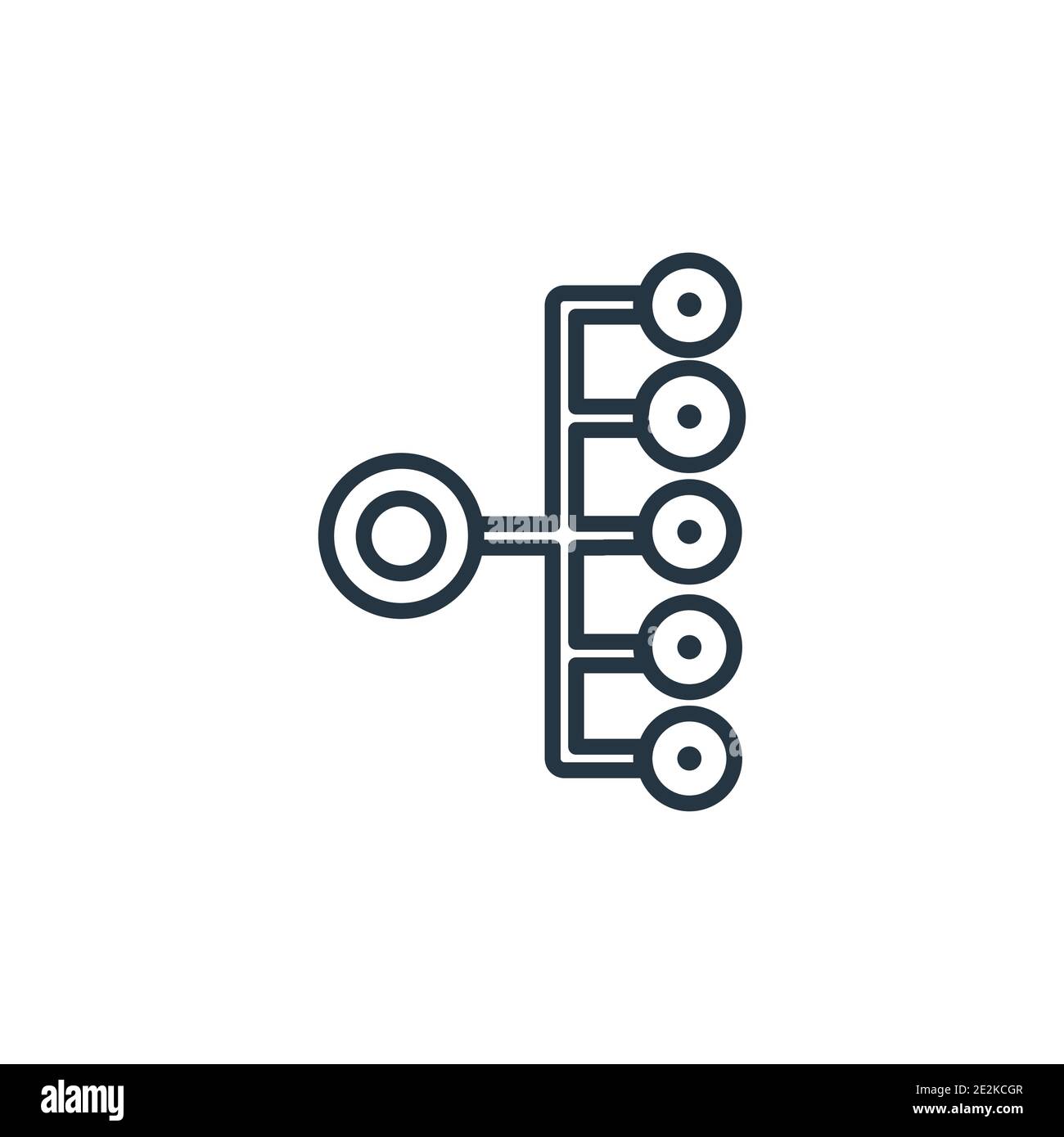 Classification Outline Vector Icon Thin Line Black Classification Icon