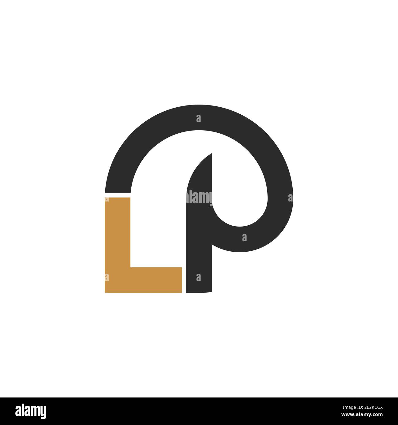 Initial lp letter logo with creative modern business typography vector ...