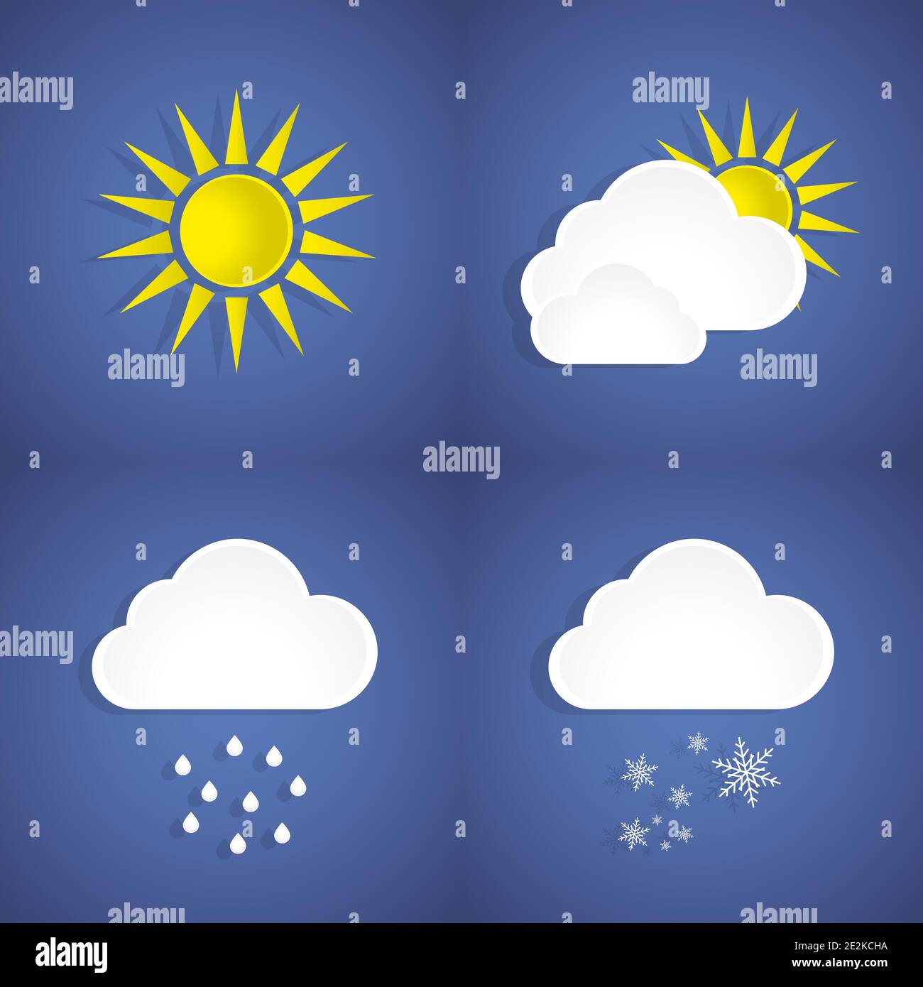 Set of weather vector icons in gradient color. Eps10 Stock Vector Image ...