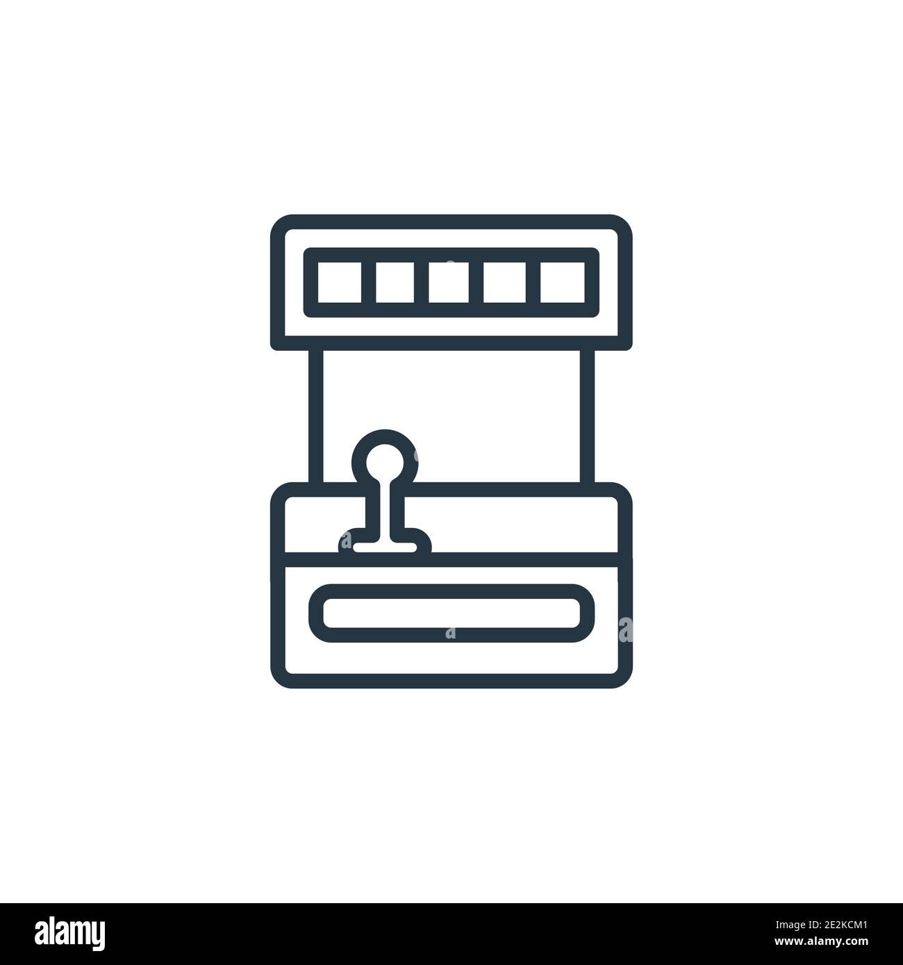 Arcade Outline Vector Icon Thin Line Black Arcade Icon Flat Vector Simple Element Illustration