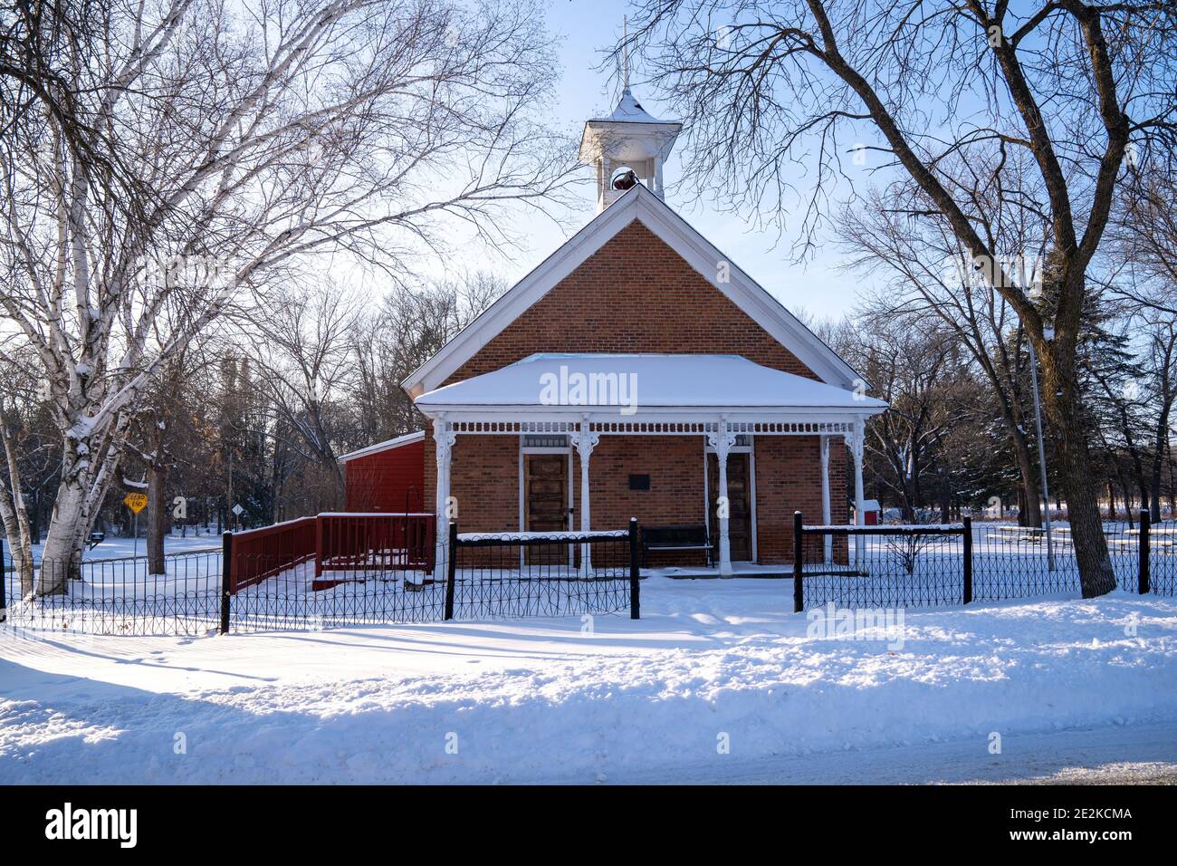 Scandia, Minnesota - January 2, 2021: Exterior of the Hay Lake School ...