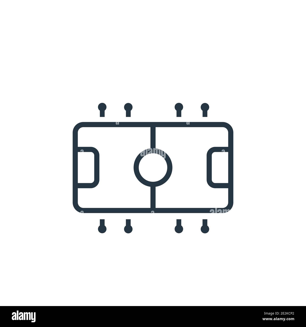 Table soccer outline vector icon. Thin line black table soccer icon ...