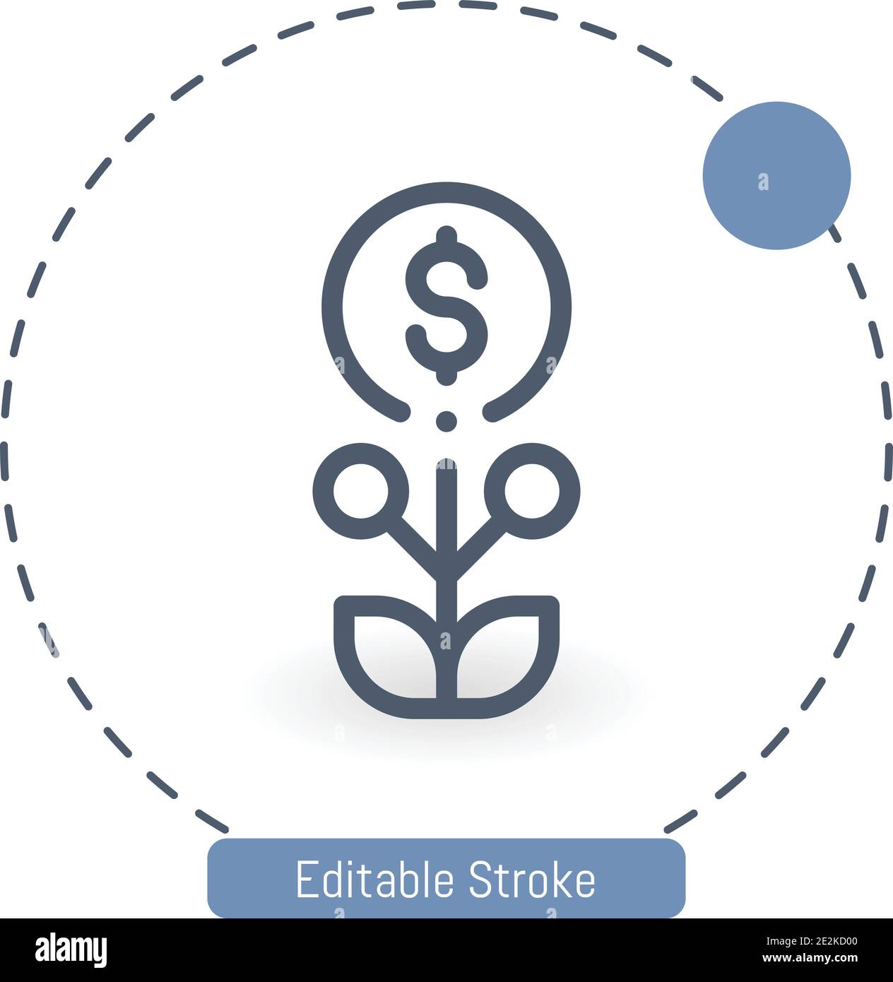 growth vector icon editable stroke outline icons for web and mobile ...