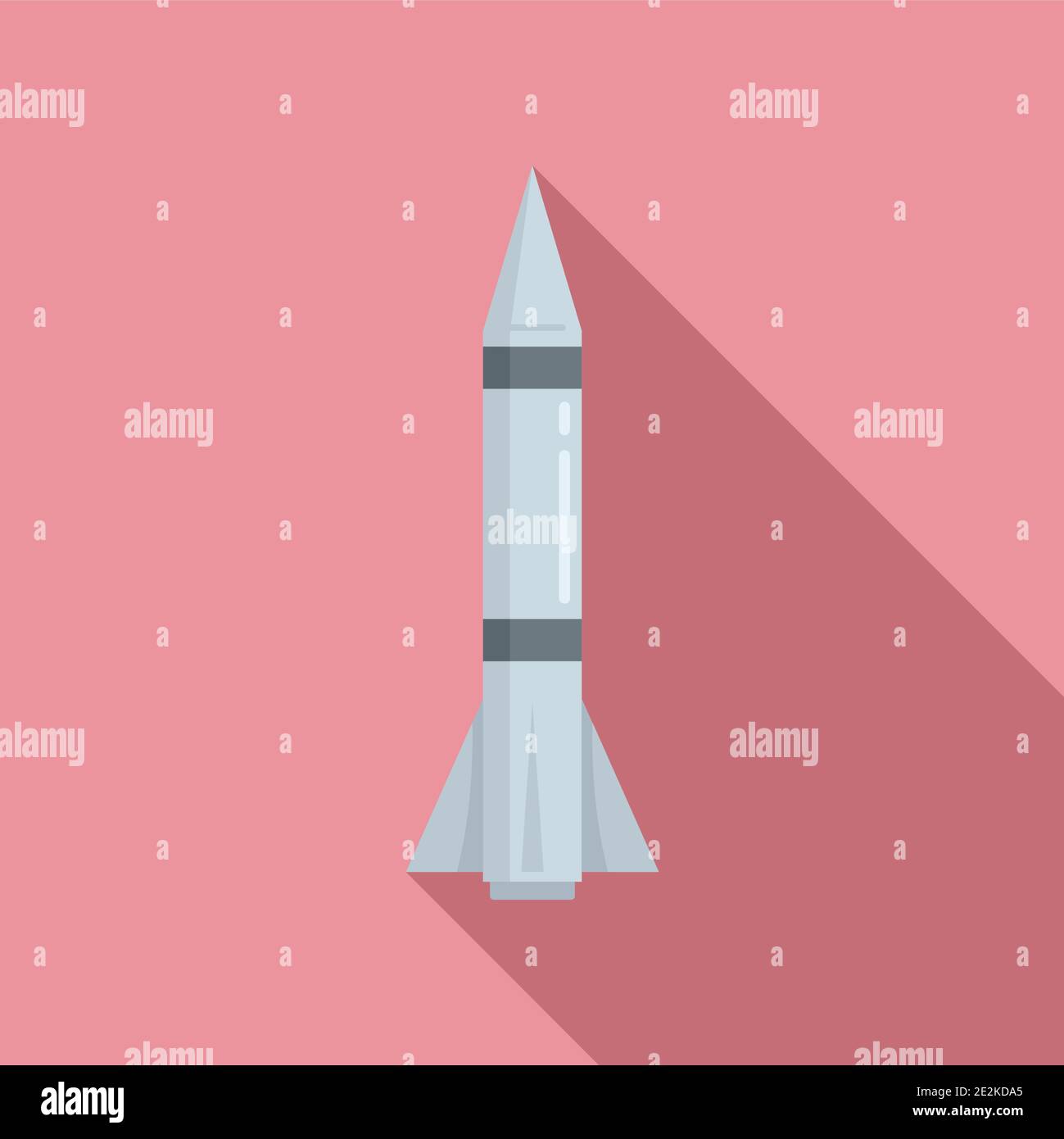 Missile rocket icon flat style Stock Vector Images - Alamy