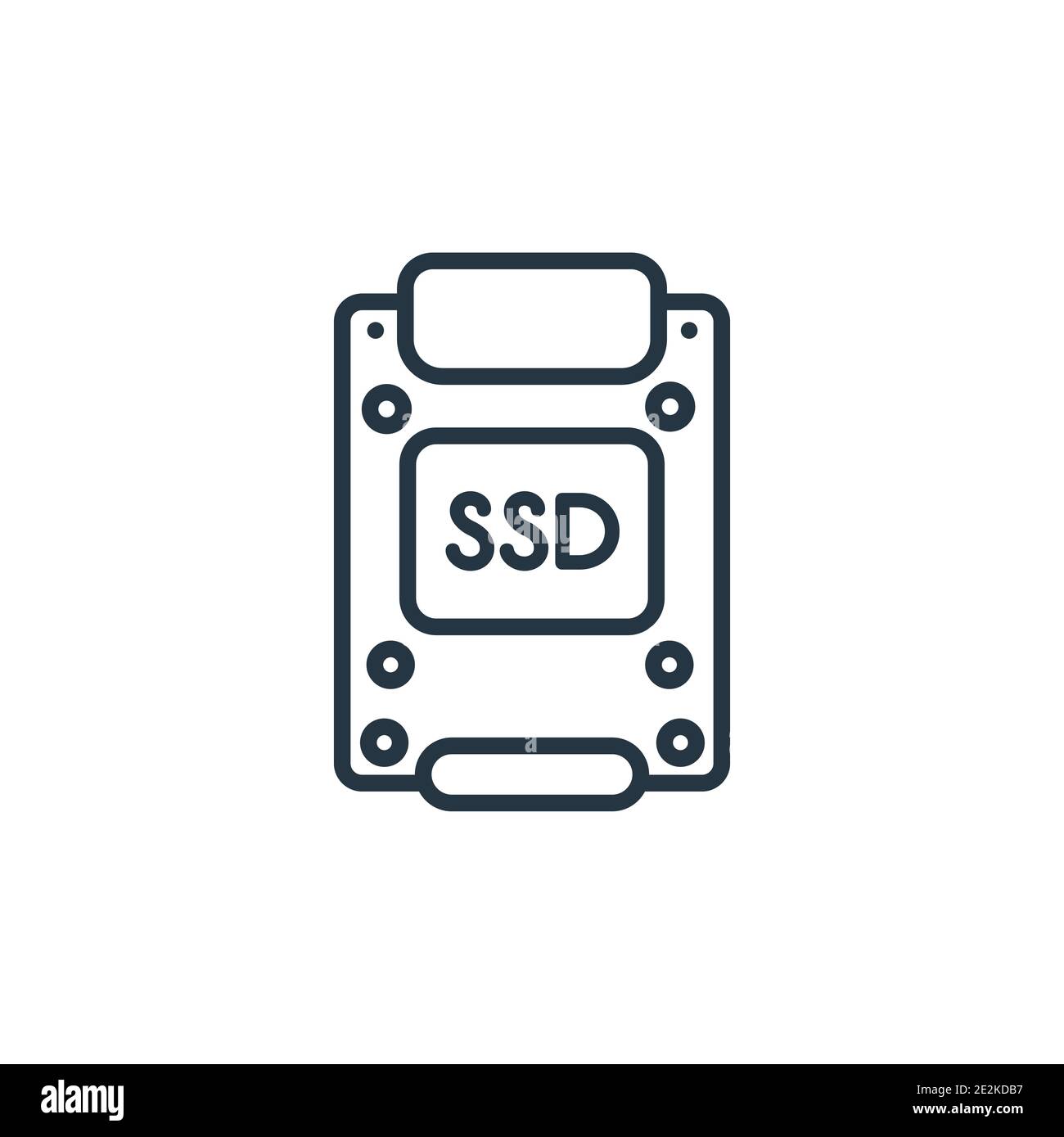 Ssd outline vector icon. Thin line black ssd icon, flat vector simple ... Ssd outline vector icon. Thin line black ssd icon, flat vector simple ...