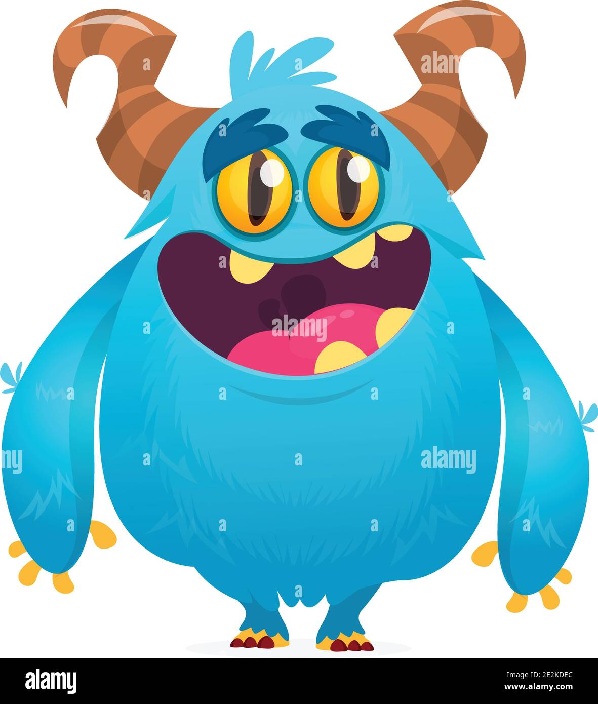 Cute cartoon monster yeti. Vector bigfoot character Stock Vector Image ...