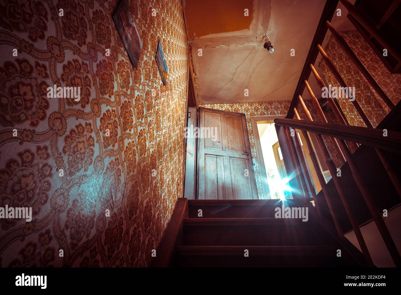 Creepy abandoned building with natural decay so-called lost place with ...