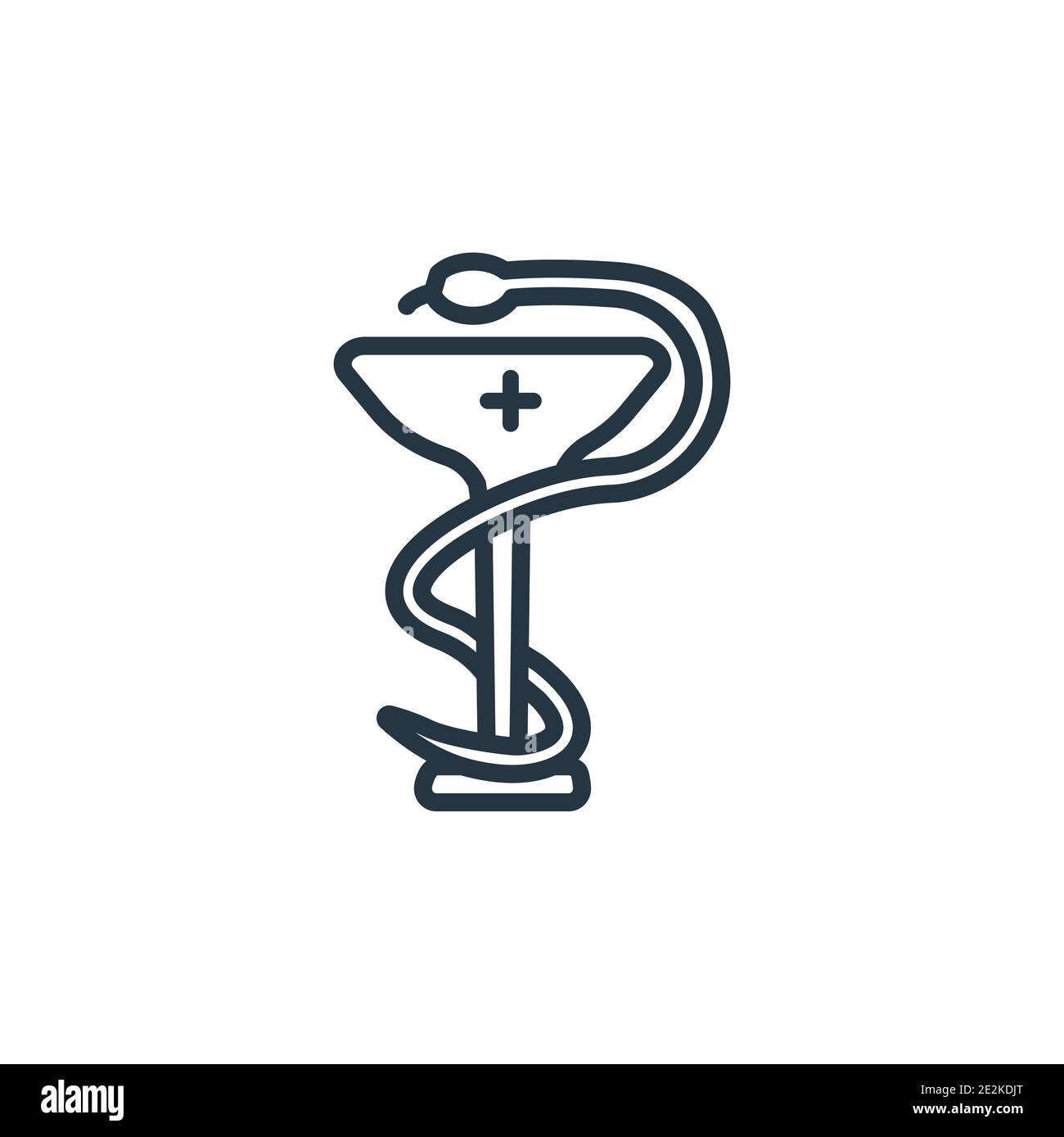 Pharmacy outline vector icon. Thin line black pharmacy icon, flat ...