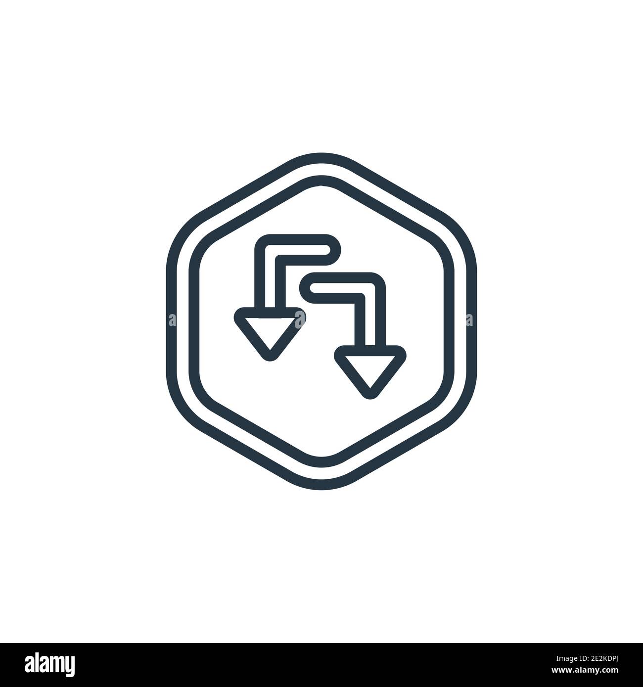 Redo outline vector icon. Thin line black redo icon, flat vector simple ...