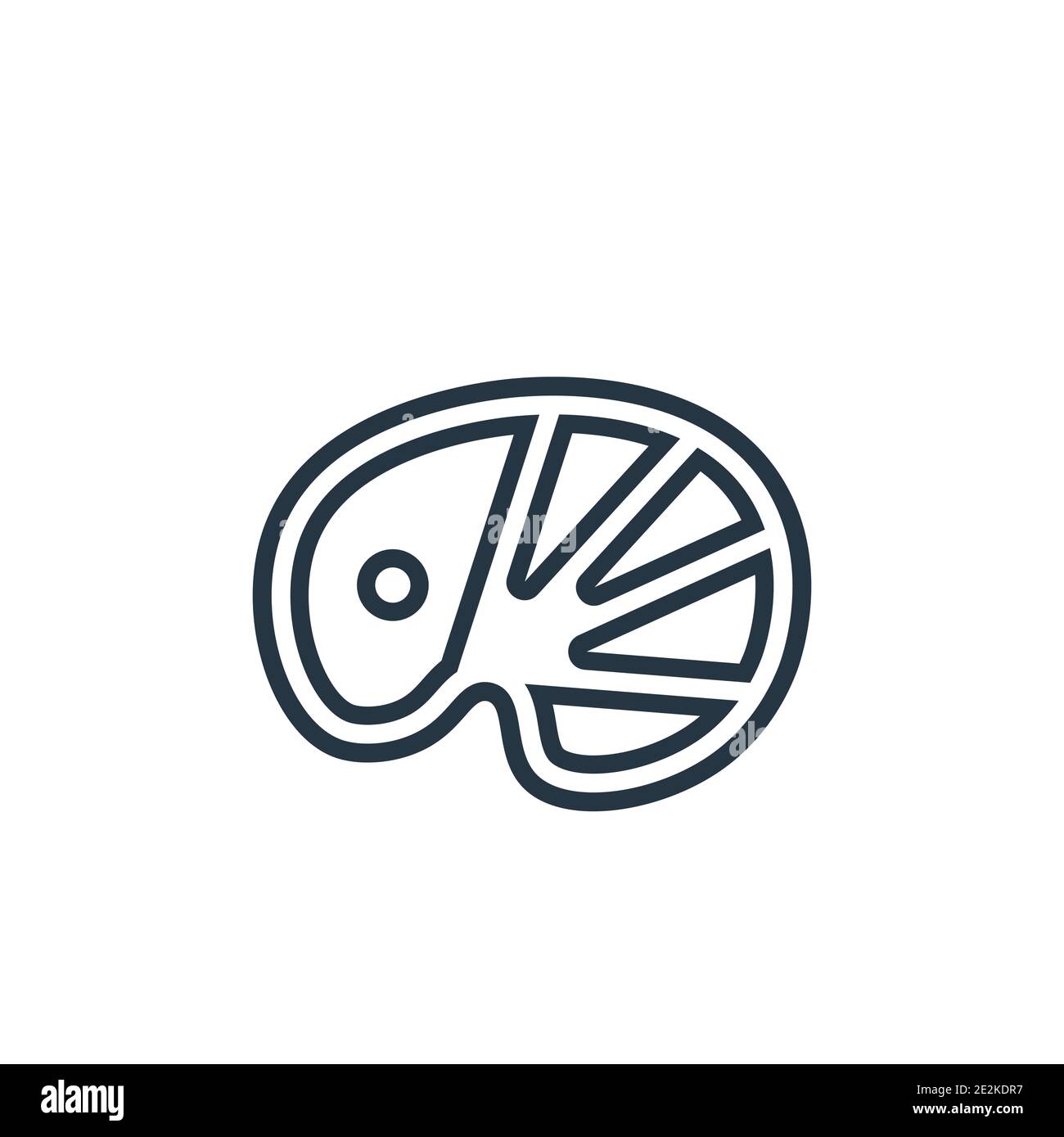 Steak outline vector icon. Thin line black steak icon, flat vector ...