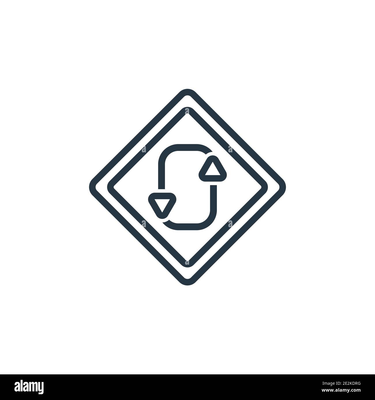 Reverse outline vector icon. Thin line black reverse icon, flat vector ...