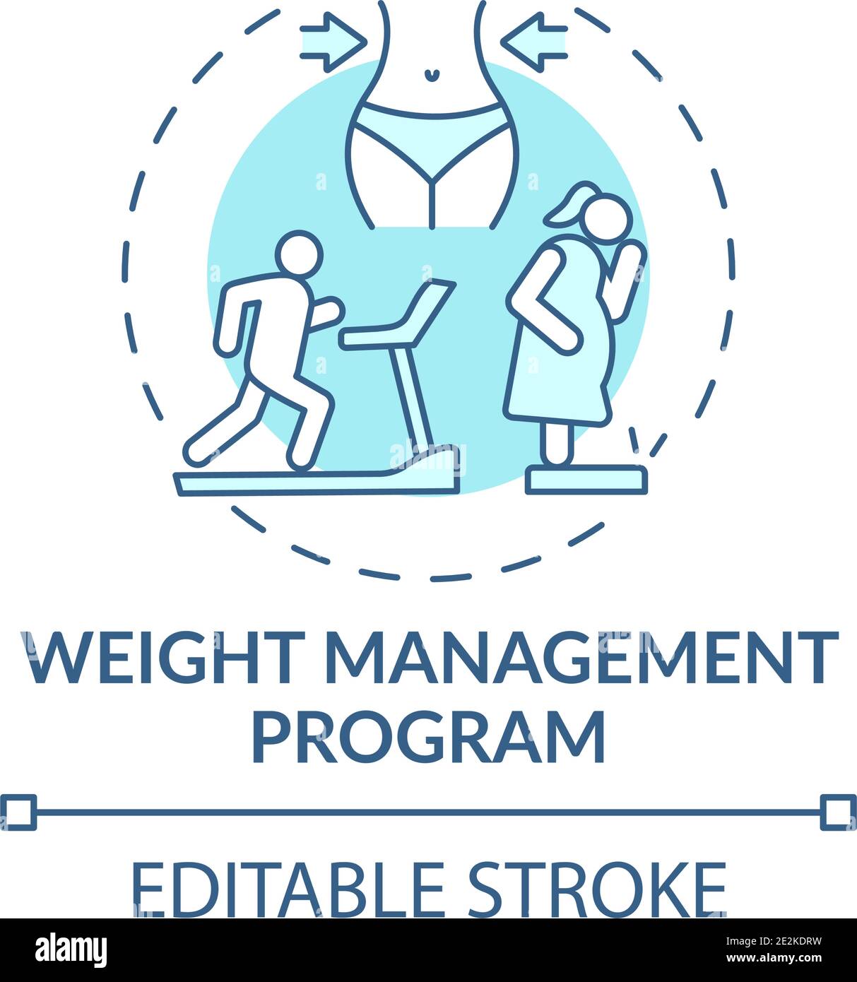 Weight management program concept icon Stock Vector Image & Art - Alamy