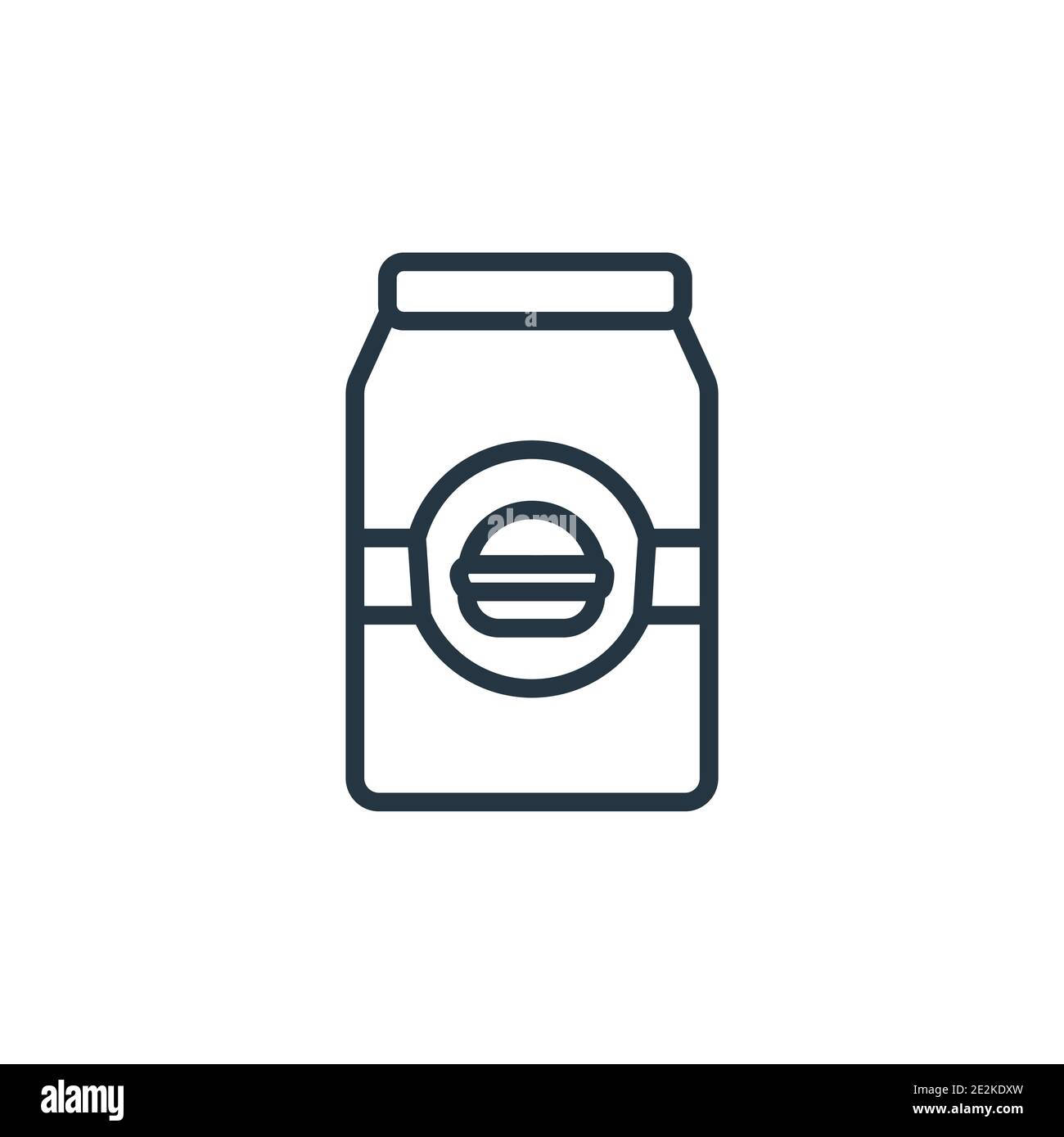 Take away outline vector icon. Thin line black take away icon, flat ...