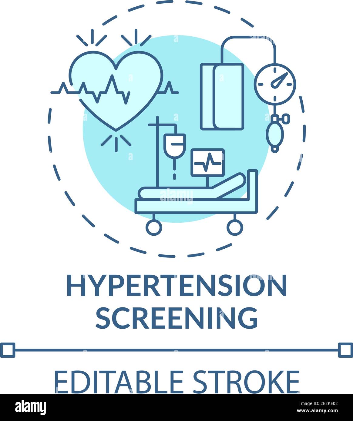 Hypertension screening concept icon Stock Vector Image & Art - Alamy