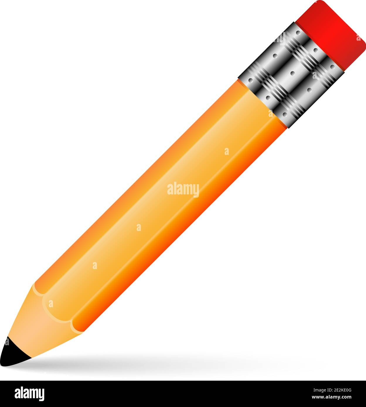 Pencil with shadow on a white background. Vector illustration, eps 10 ...