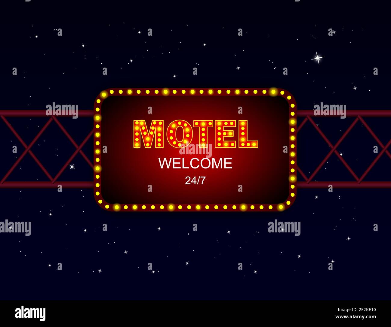 Classic american motel Stock Vector Images - Alamy