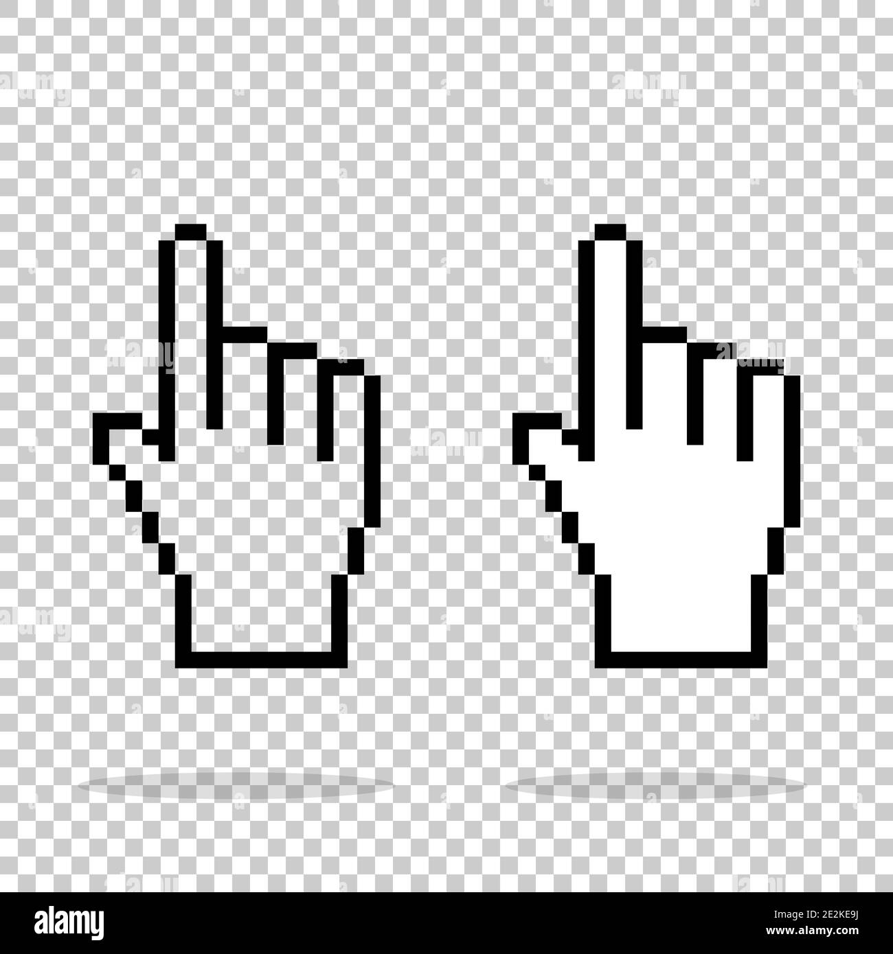 Pixel hand on isolated background. Vector illustration Stock Vector ...