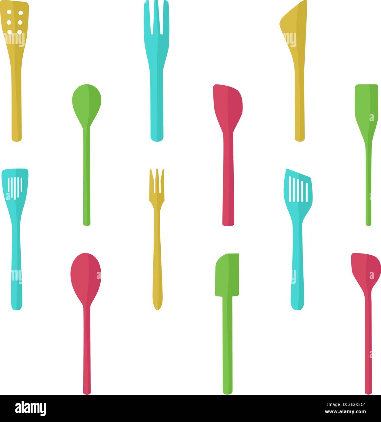Various wooden spoons - vector illustration Stock Vector Image & Art ...