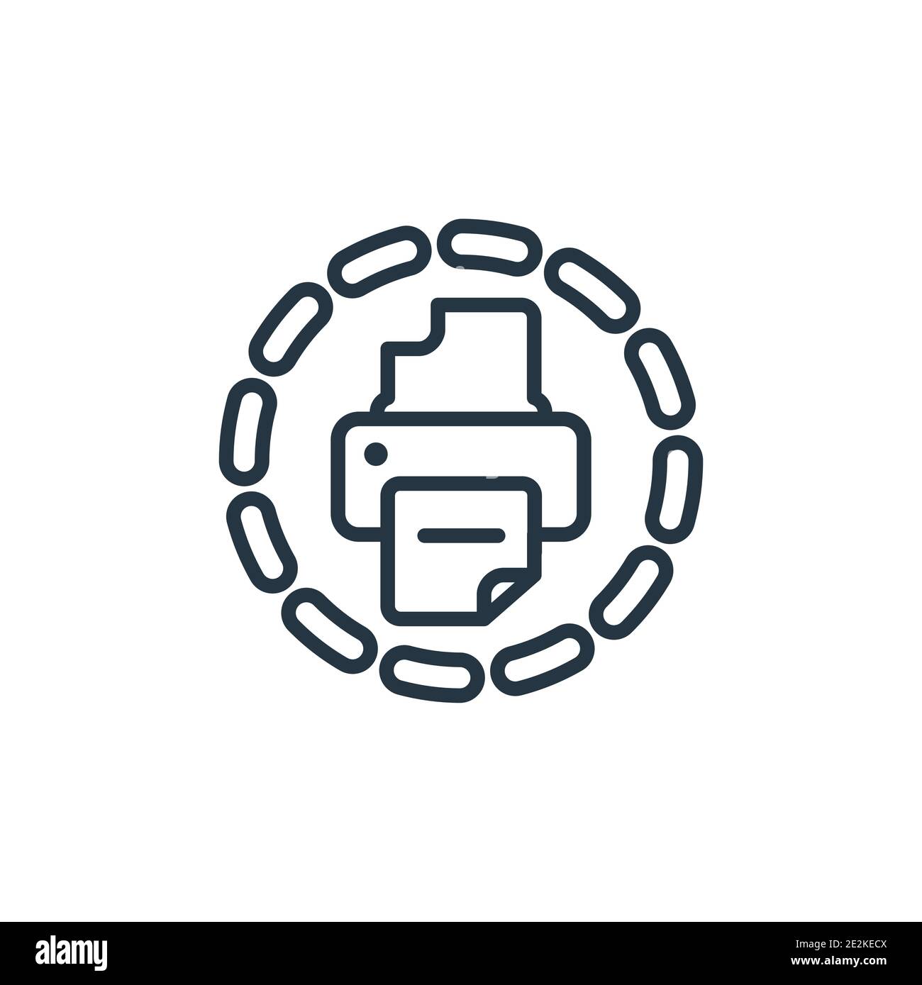 Print outline vector icon. Thin line black print icon, flat vector ...