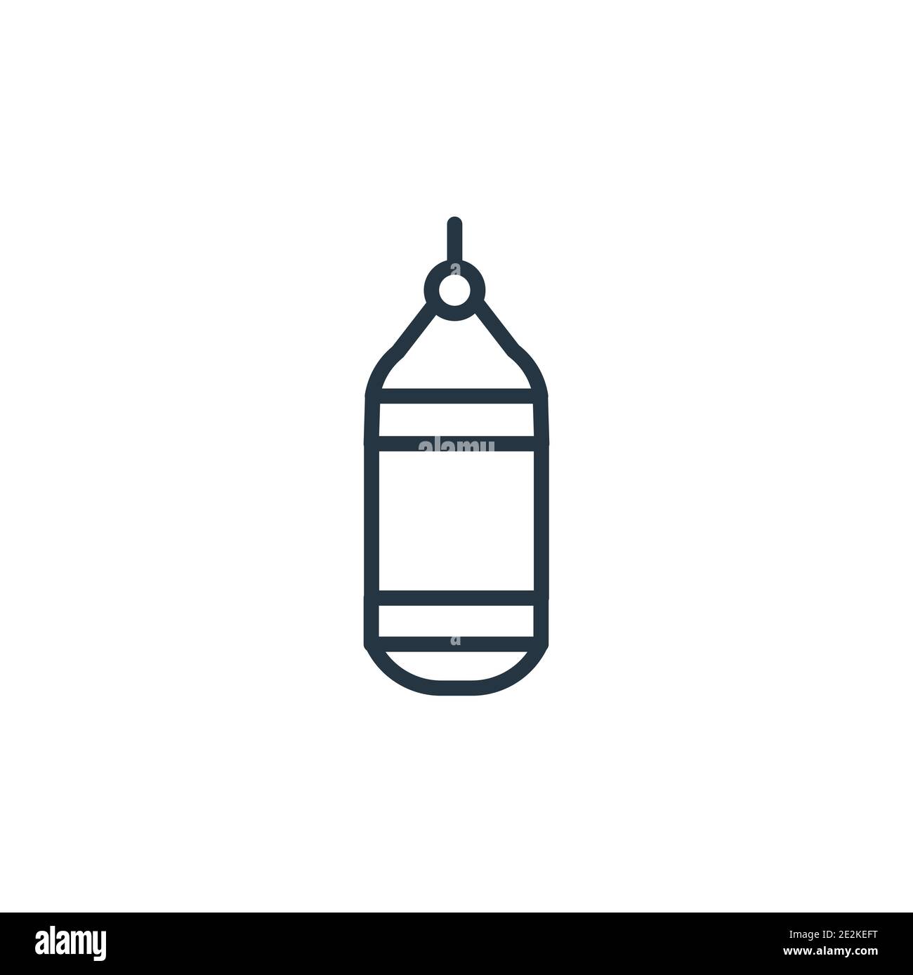 Boxing bag outline vector icon. Thin line black boxing bag icon, flat ...