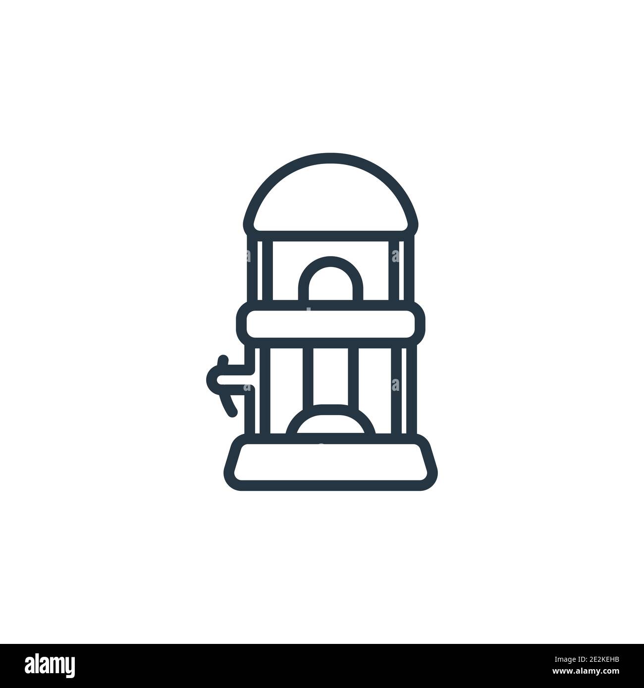 Garbage disposal outline vector icon. Thin line black garbage disposal ...