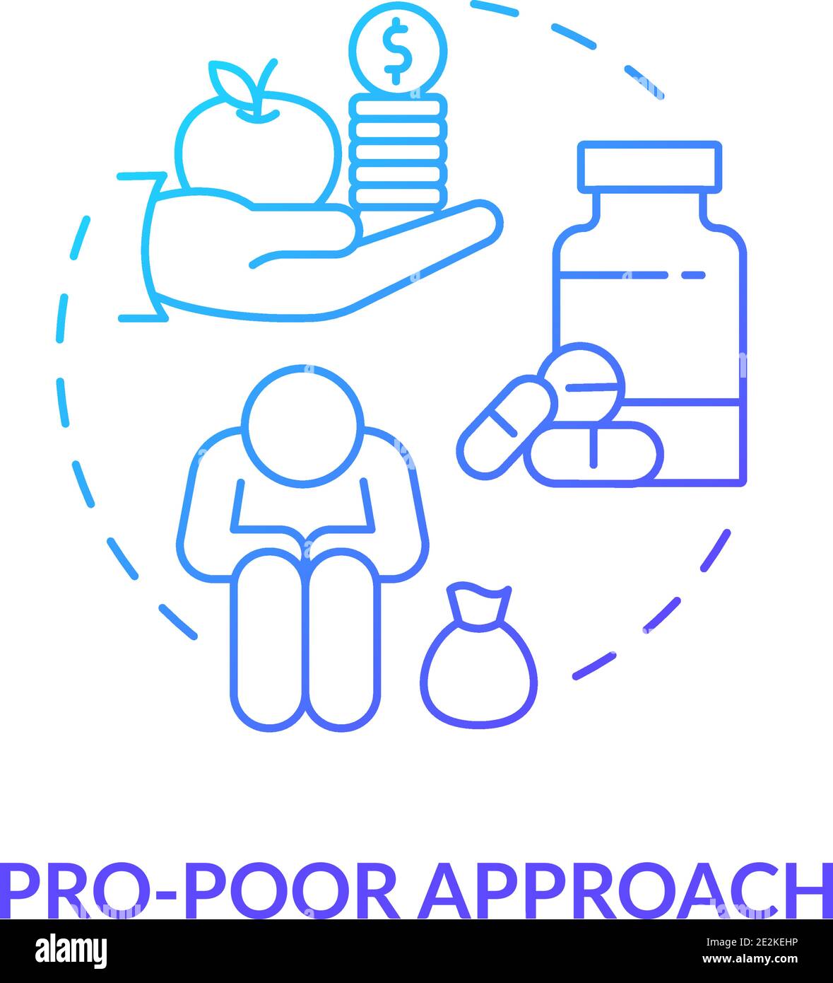 Pro poor approach concept icon Stock Vector Image & Art - Alamy