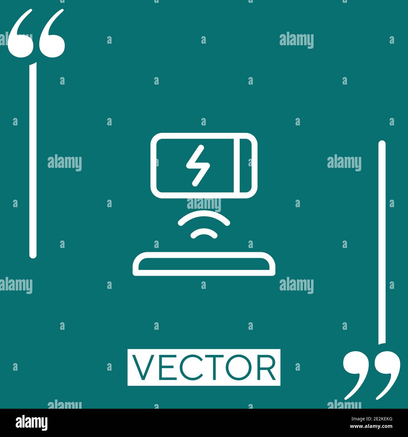 charging status vector icon Linear icon. Editable stroke line Stock ...