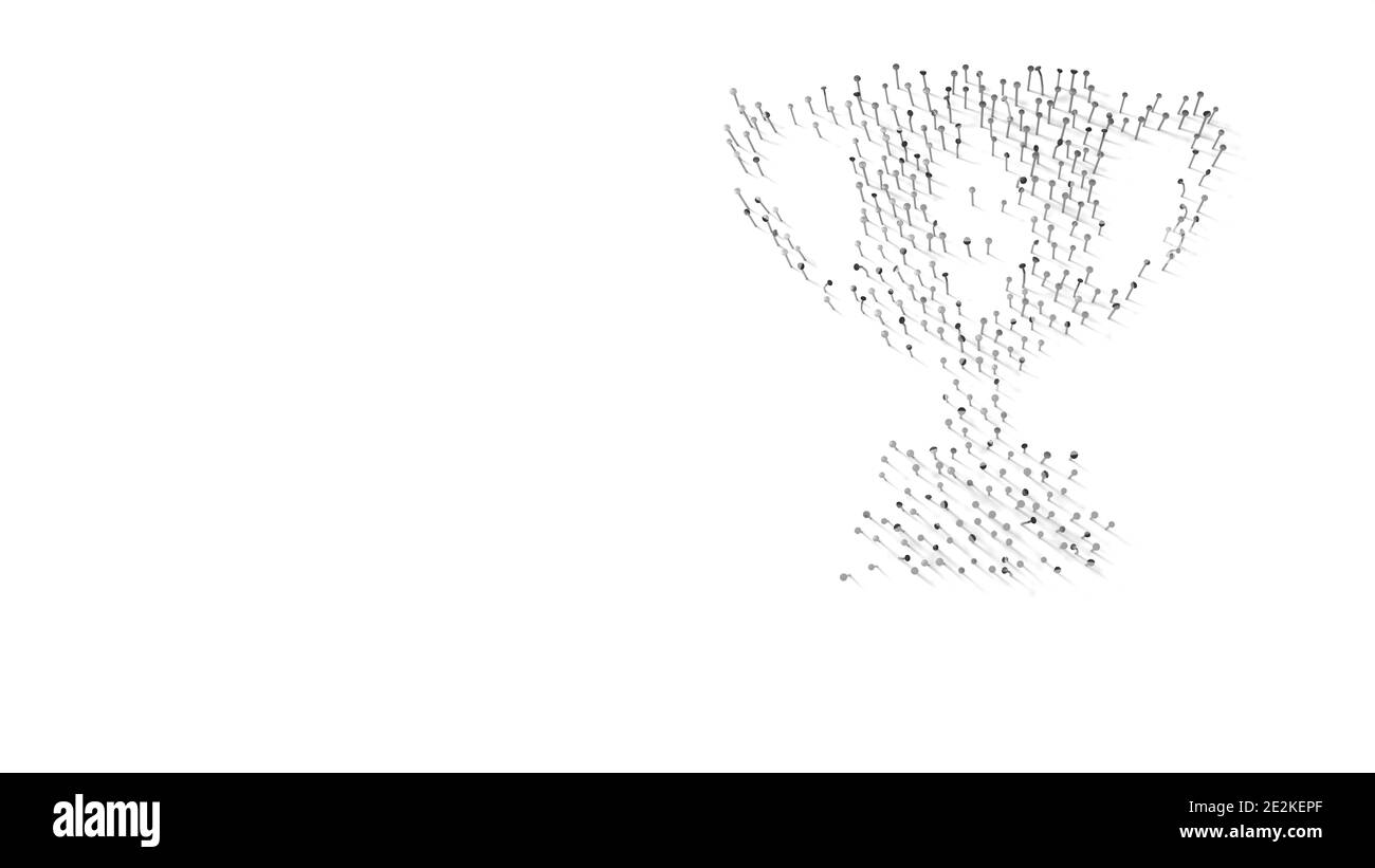 3d rendering symbol of award cup with dollar sign wrapped in gold ...