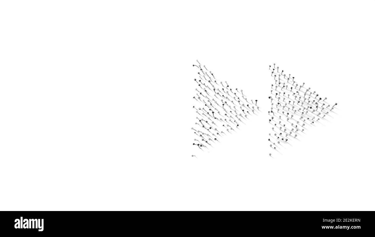 3d Rendering Symbol Of Double Fast Forward Right Triangle Arrows